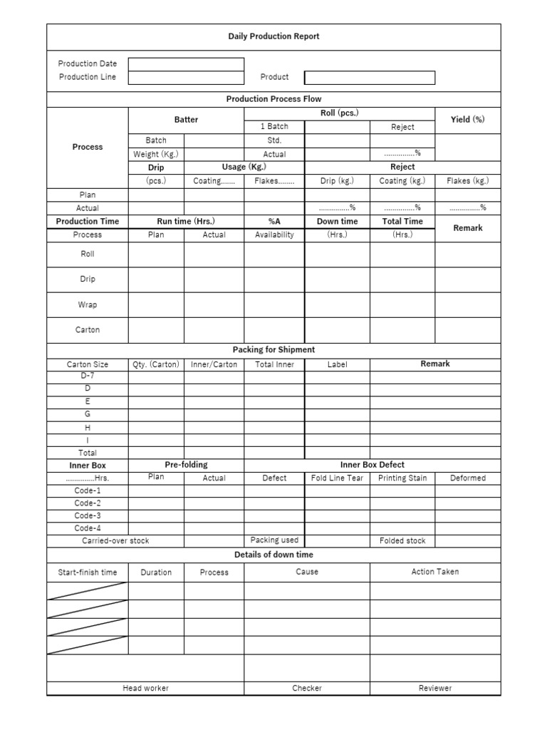 Daily Production Report | PDF