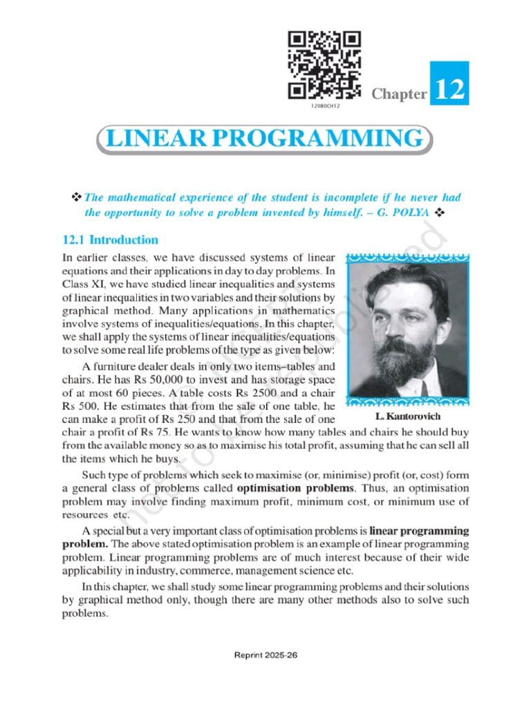 NCERT Class 12 Maths Part-2 Chapter 12 | PDF