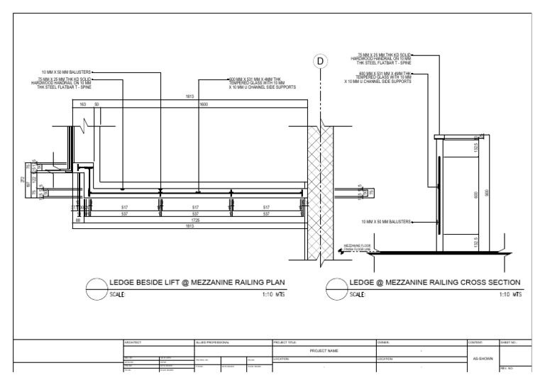 Mezzanine Ledge Railings Details 1 11182024 | PDF