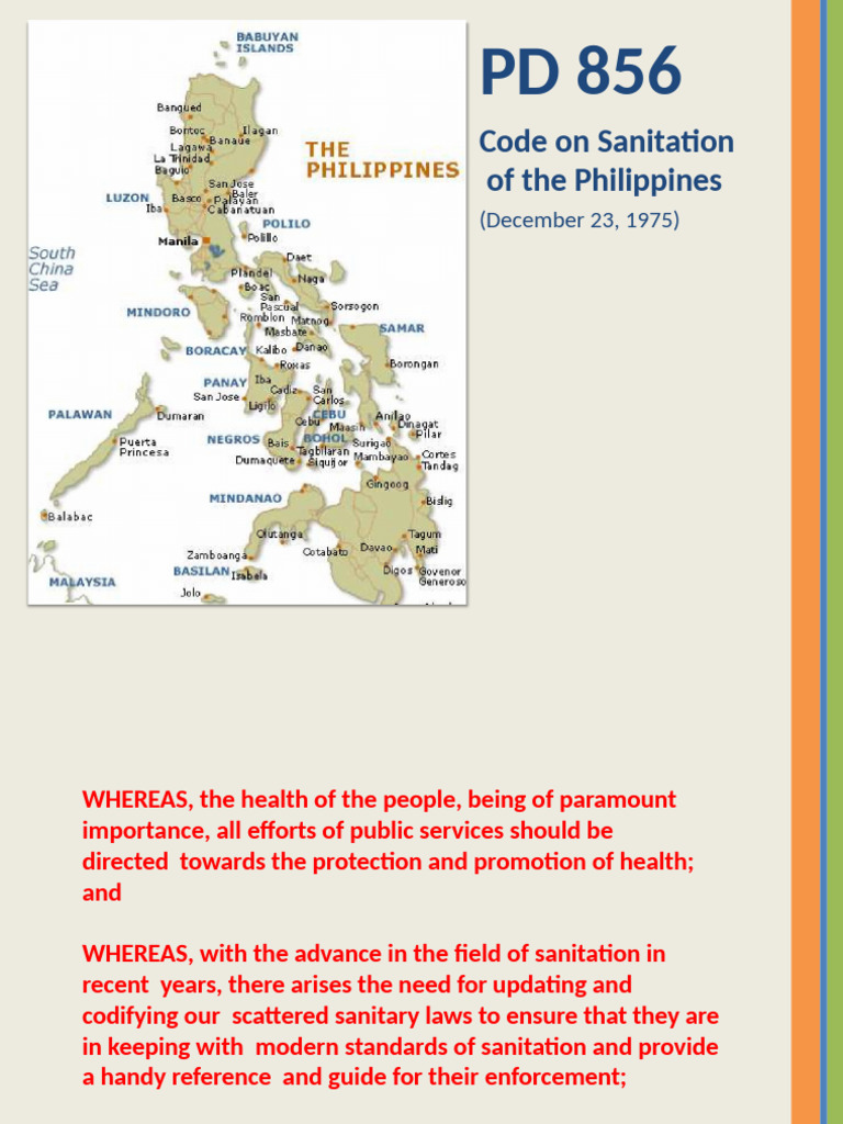 PD 856 Sanitation | PDF | Sanitation | Drinking Water