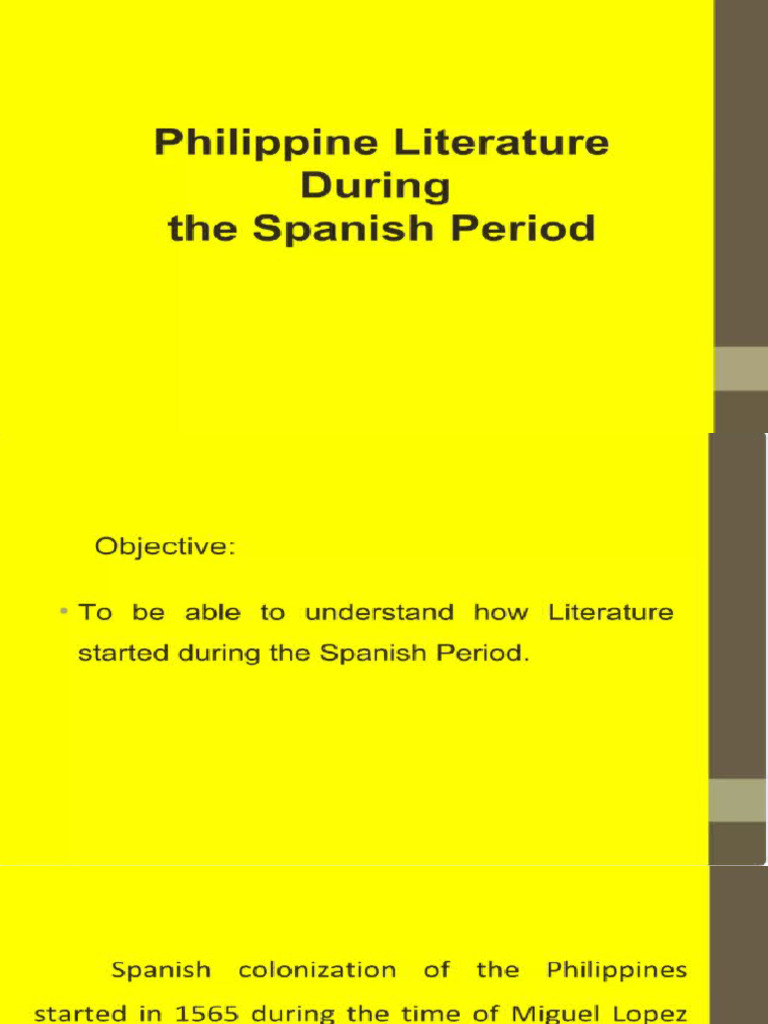 Philippines Literature During The Spanish Colonization | PDF