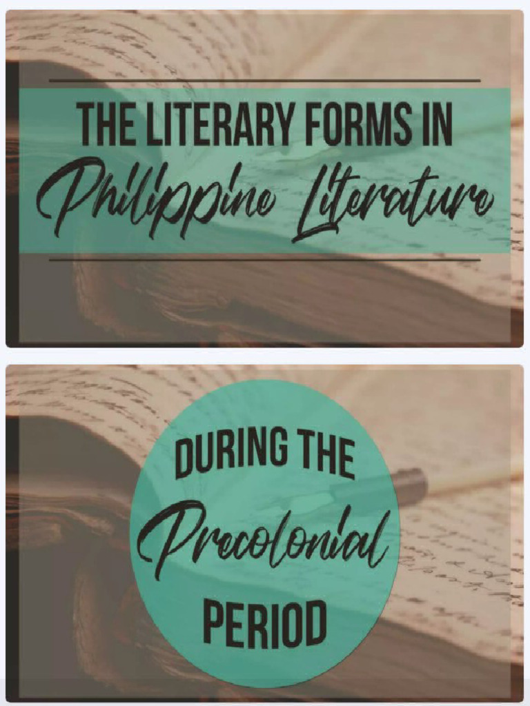 Philippine Literarture During The Pre Colonial Period | PDF