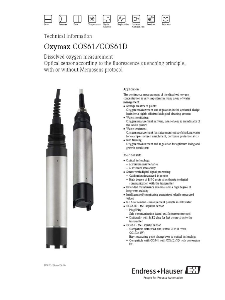 Oxymax COS61/COS61D: Technical Information | PDF | Electrical Connector ...