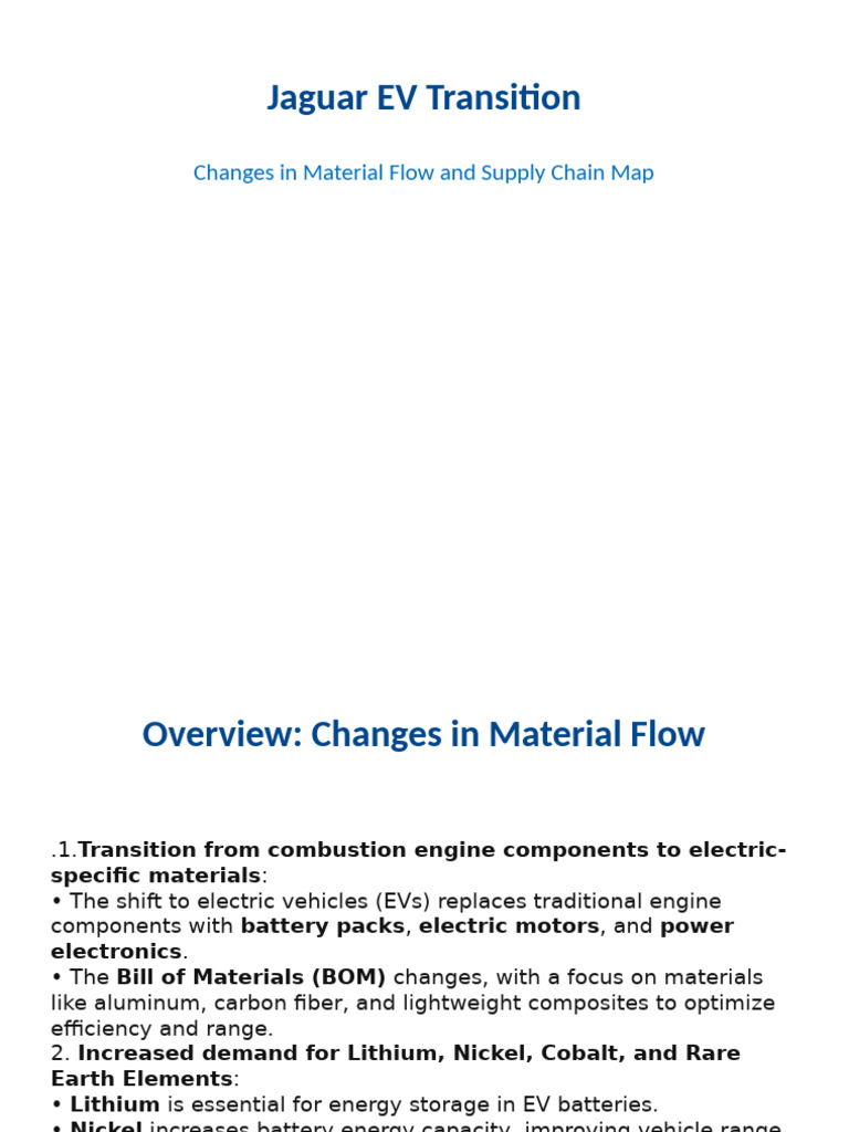 Changes in Material Flow | PDF