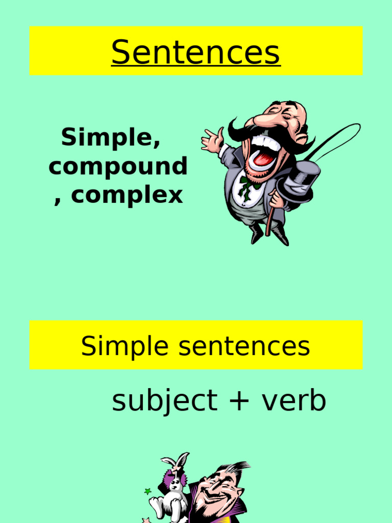 Sentences: Simple, Compund and Complex | PDF | English Grammar | Semantics