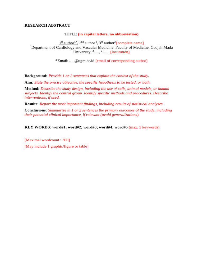 Abstract Case Report Guidline Jcu 2024 2 | PDF