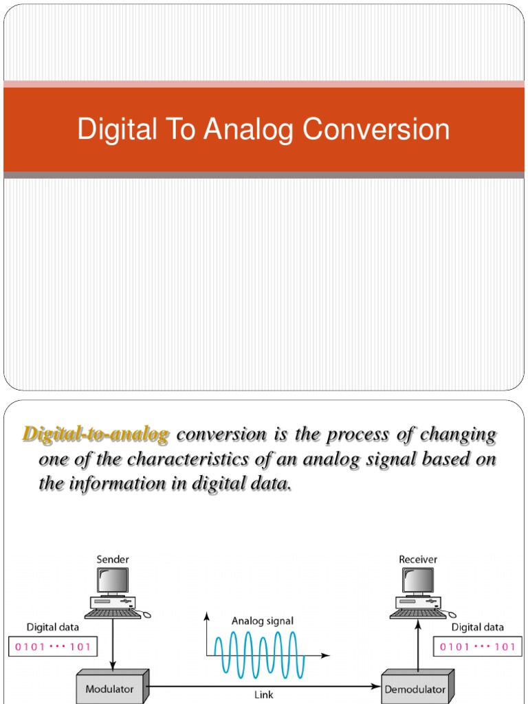 Digital To Analog Conversion | PDF | Modulation | Bandwidth (Signal ...