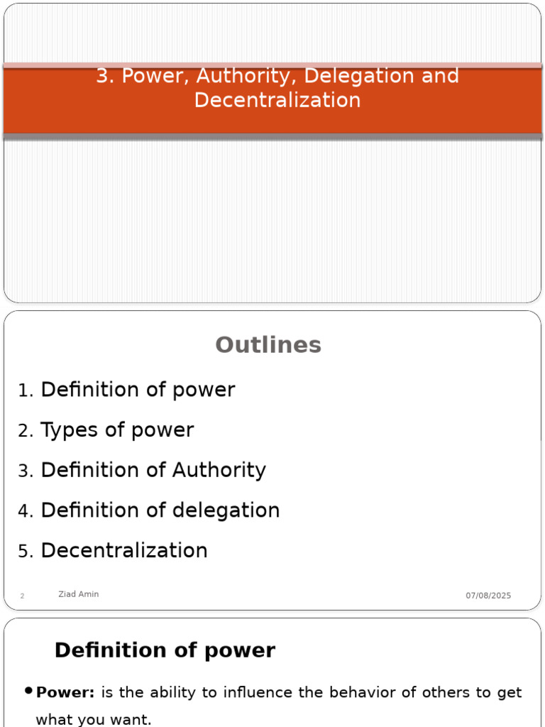 Power, Authority, Delegation and Decentralization | PDF | Power (Social ...