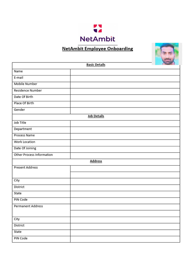 Employee KYC-Employee Onboarding Form | PDF | Social Institutions