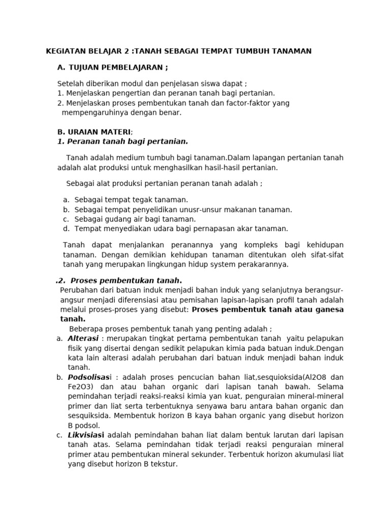 Tanah dan Proses Pembentukannya | PDF