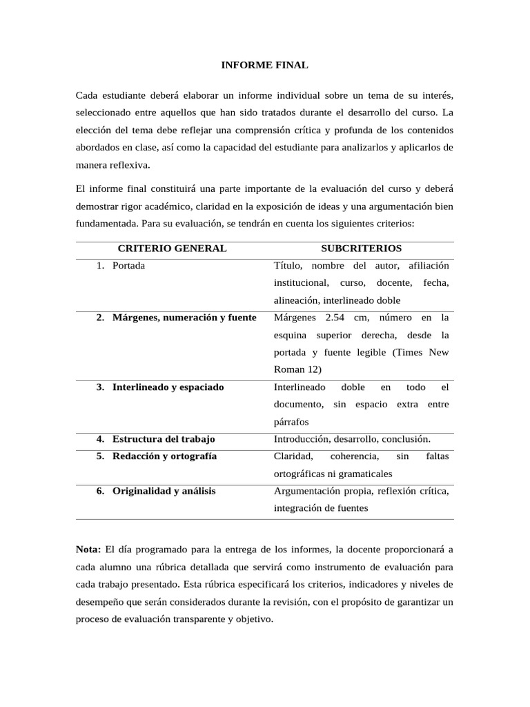 Informe Final | PDF