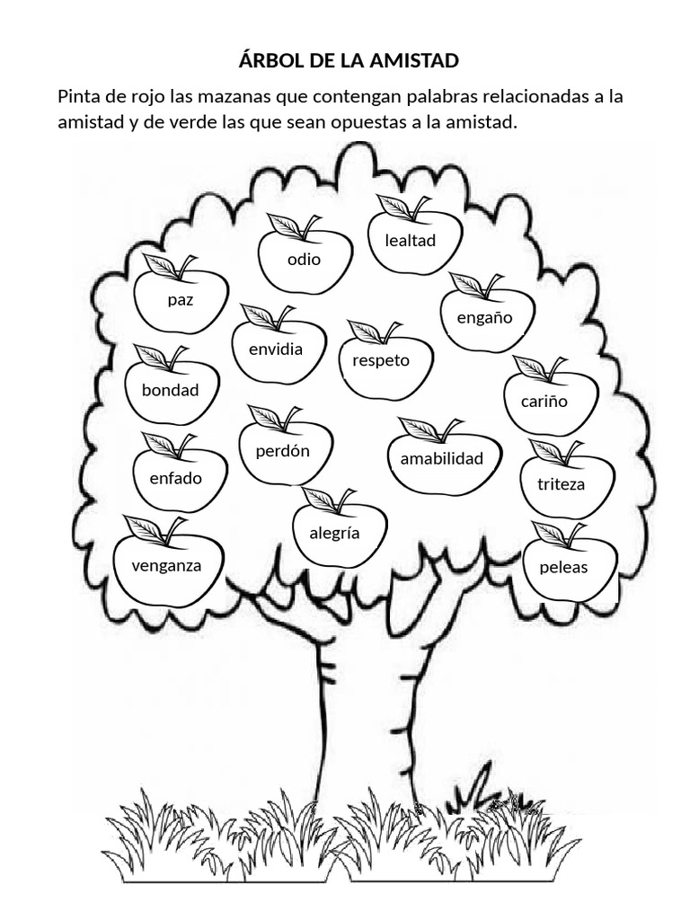 Árbol de la Amistad para Niños | PDF
