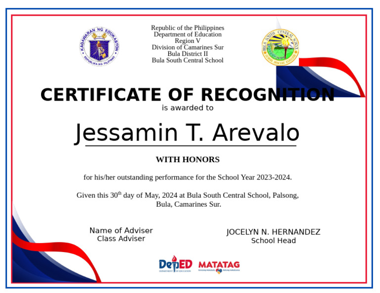 Certificate of Recog | PDF