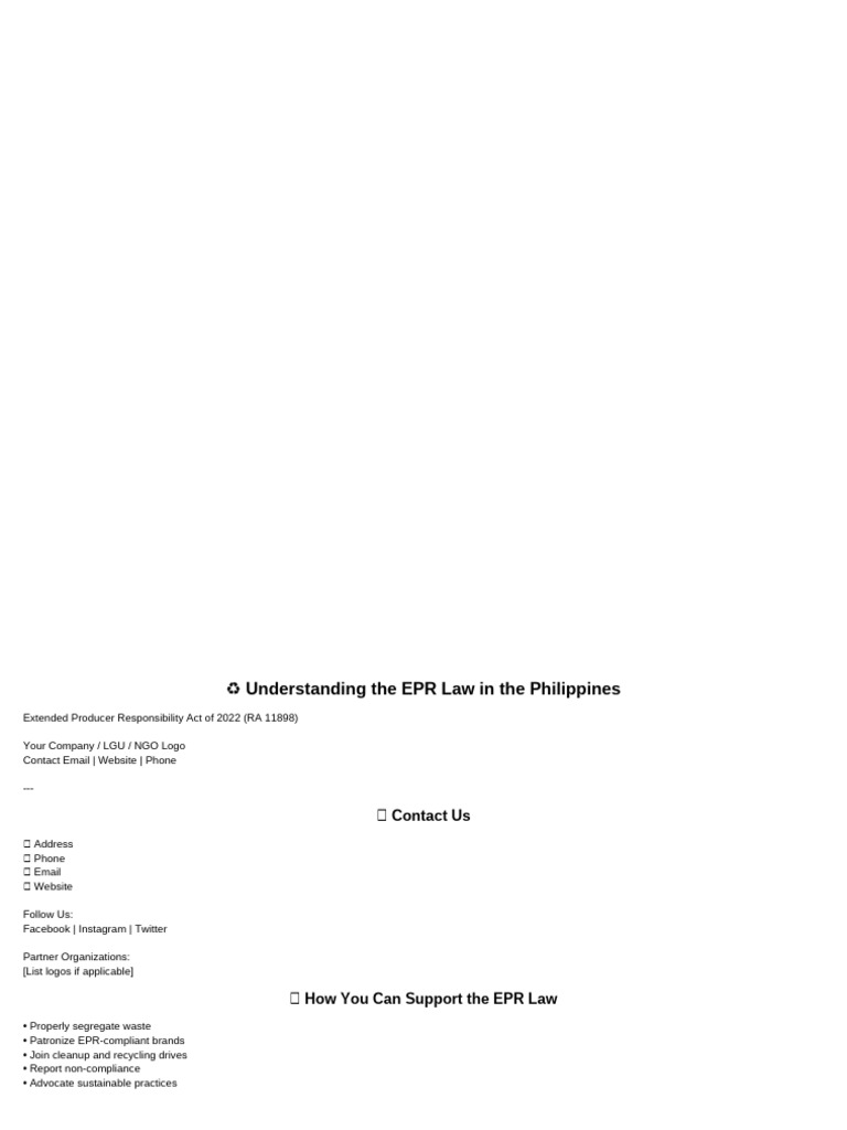 EPR Law Brochure Template | PDF