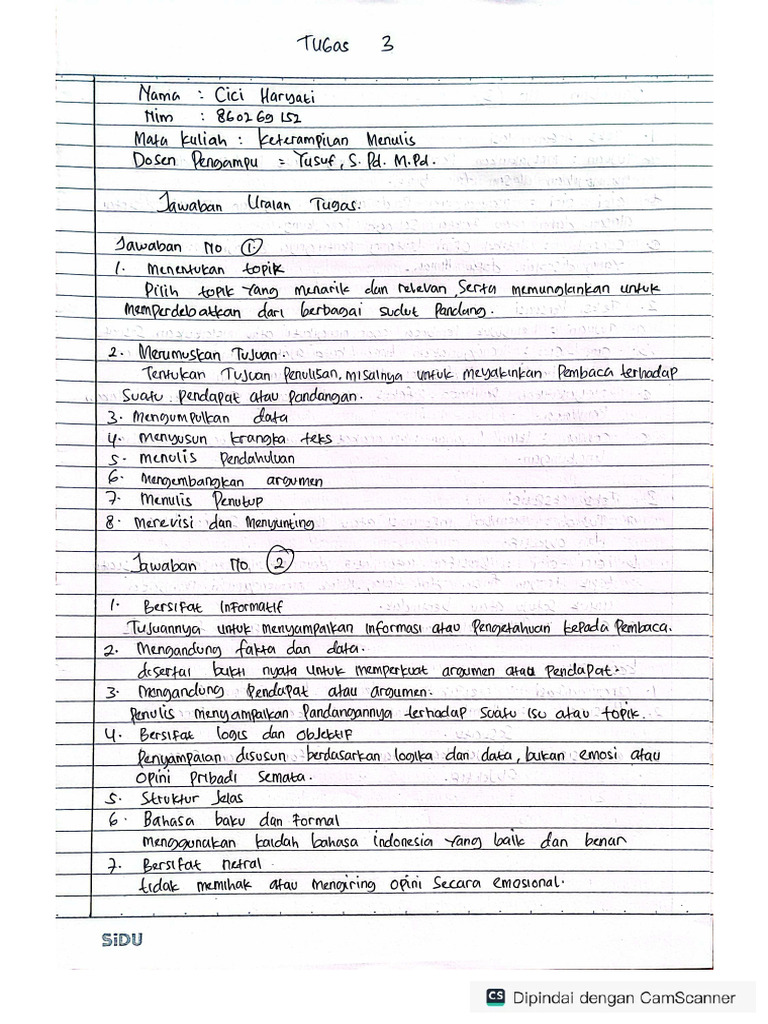 Tugas 3 Ketrampilan Menulis | PDF