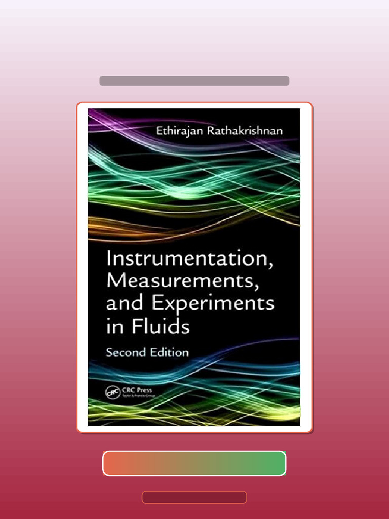 Instrumentation Measurements and Experiments in Fluids 2nd Rathakrishnan PDF Download | PDF ...