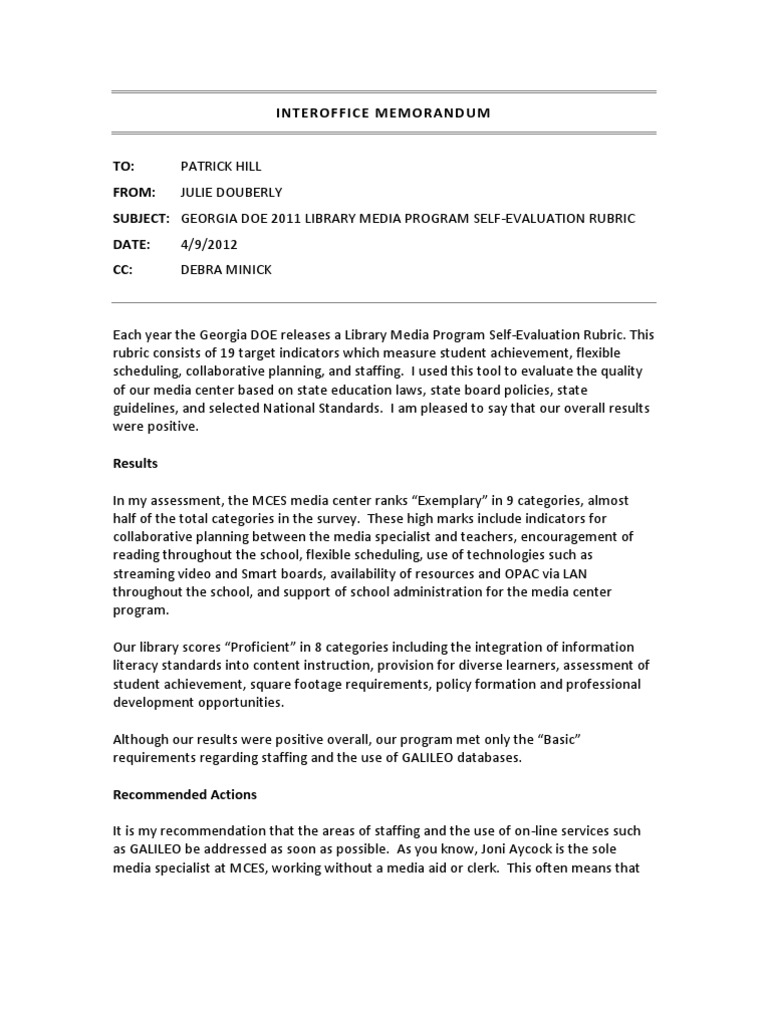 Evaluation Memo Example Employee Memo Template 10+ Free Word, PDF