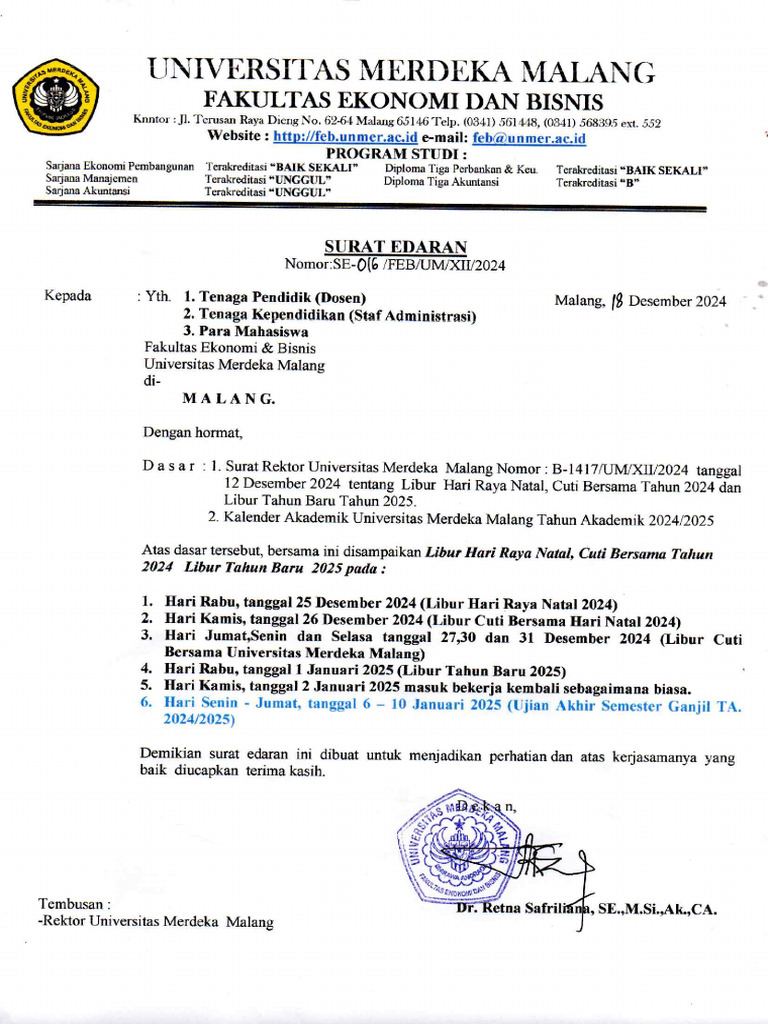 Surat Edaran | PDF