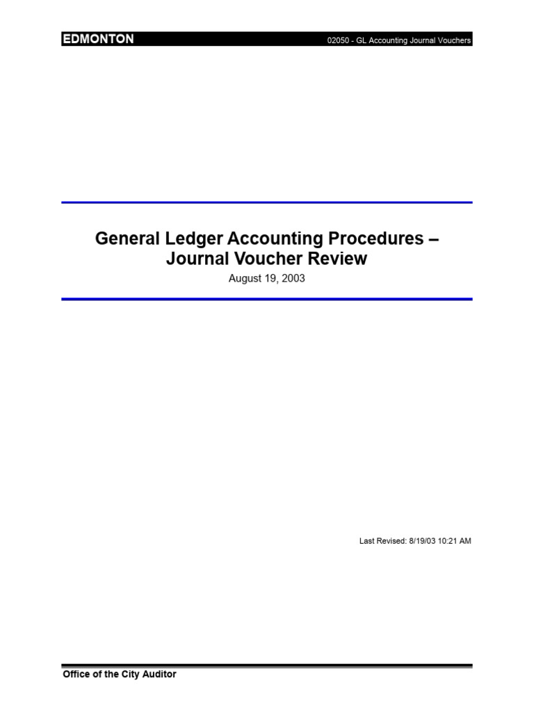 GL Accounting Journal Vouchers | PDF | Accounting | Voucher