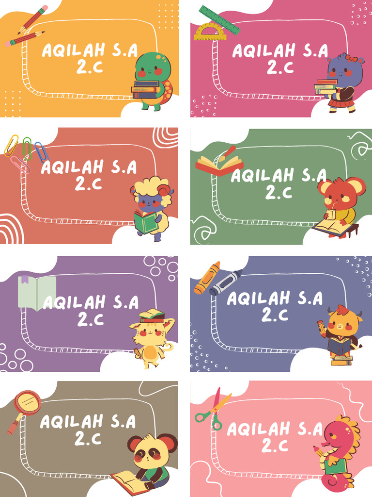Colorful Creative Name Label | PDF