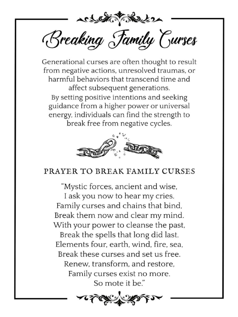 A Prayer To Break Family Curses | PDF