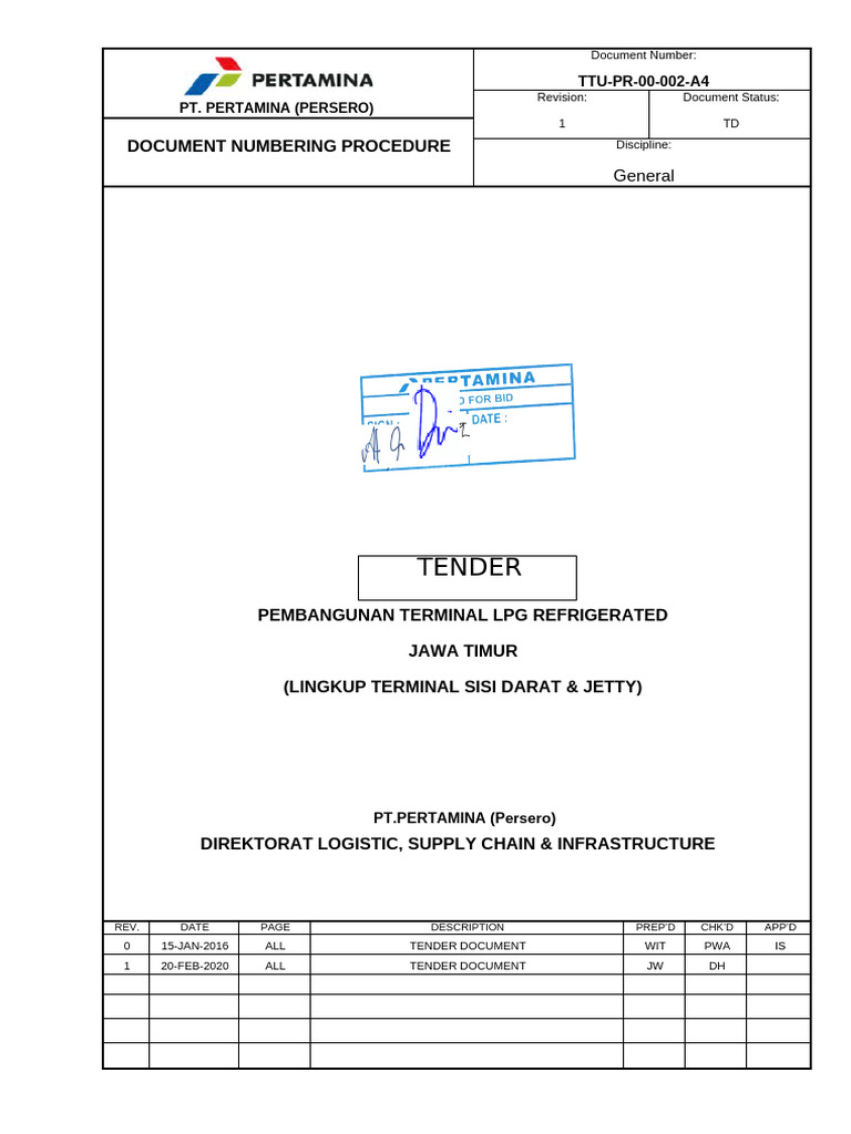 TTU-PR-00-002-A4 Project Numbering Procedure | PDF