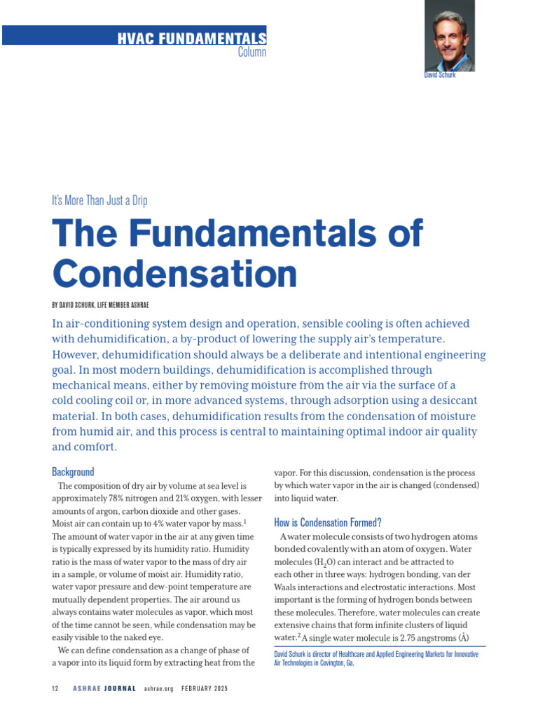 The Fundamentals of Condensation | PDF | Adsorption | Water Vapor
