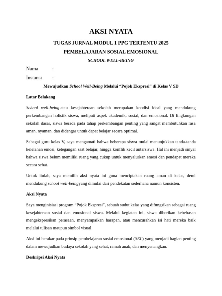 Mewujudkan School Well-Being di Kelas V | PDF