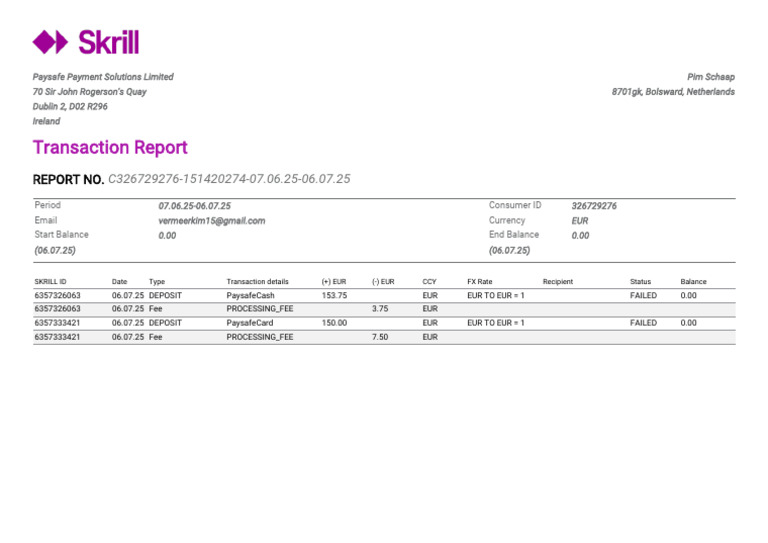 Transaction History | PDF