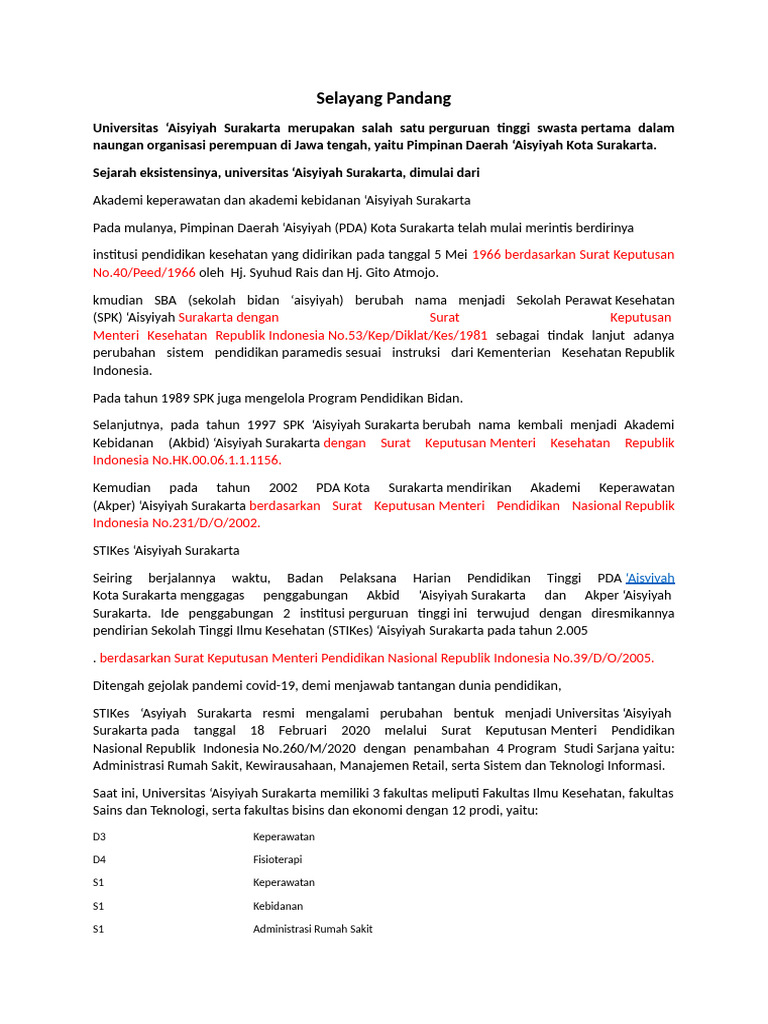 Selayang Pandang | PDF