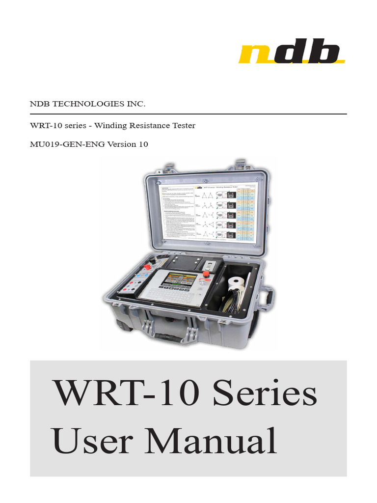 2 - Mu019-Gen-Eng v10 Wrt-10 & Wrt-10d - User Manual | PDF | Transformer | High Voltage