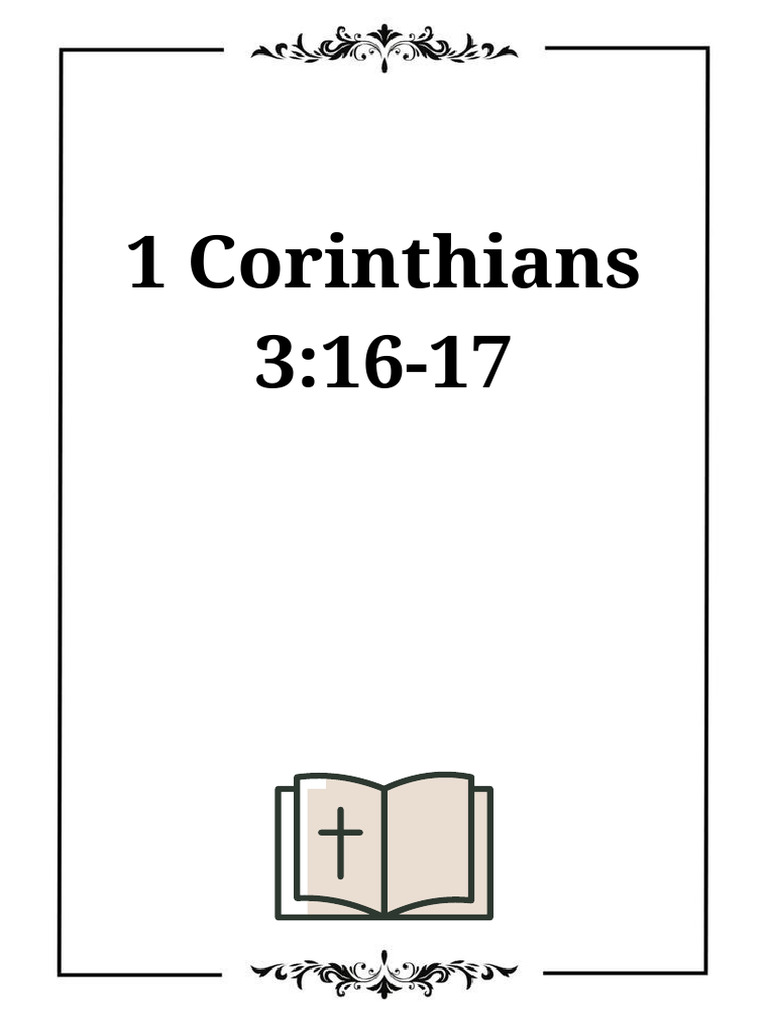 1 Corinthians 316-17 - 20250614 - 163414 - 0000 | PDF