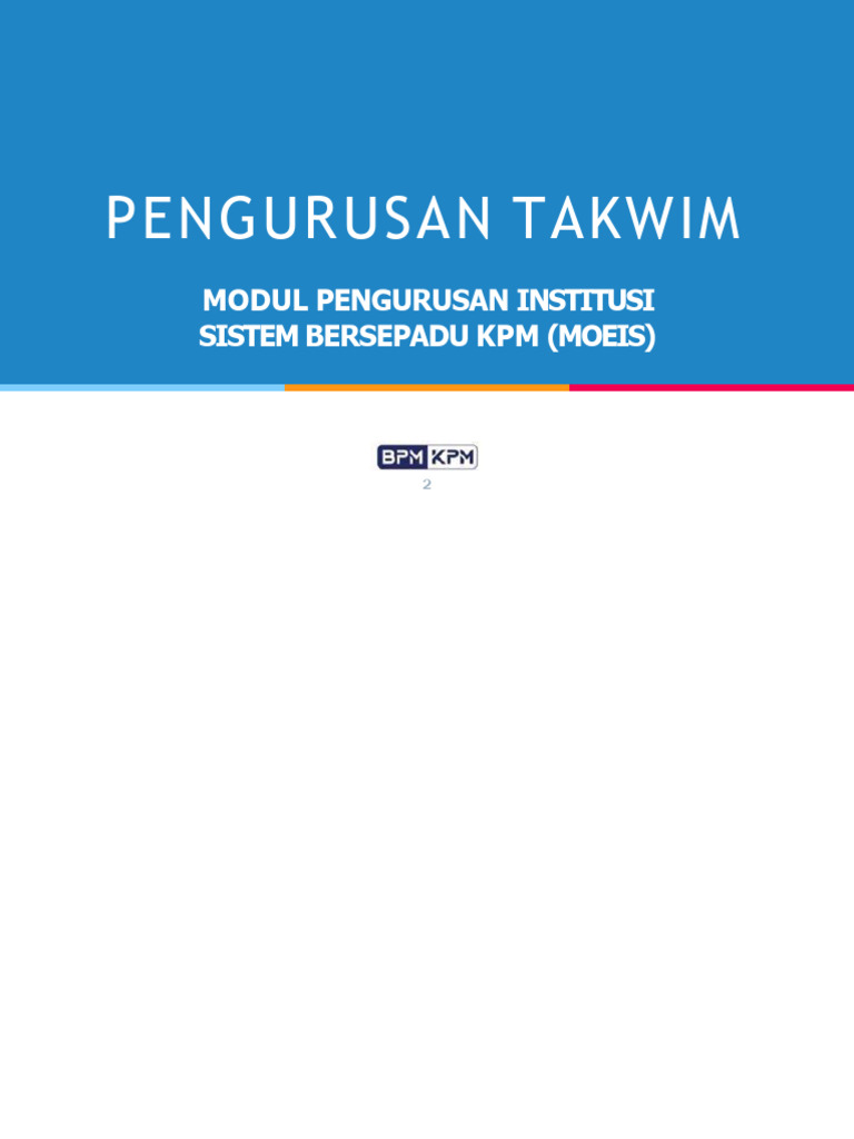 Modul Takwim Peranan Pentadbir Takwim | PDF
