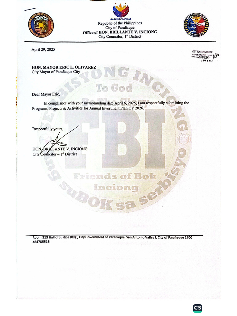 Transmission Letter | PDF