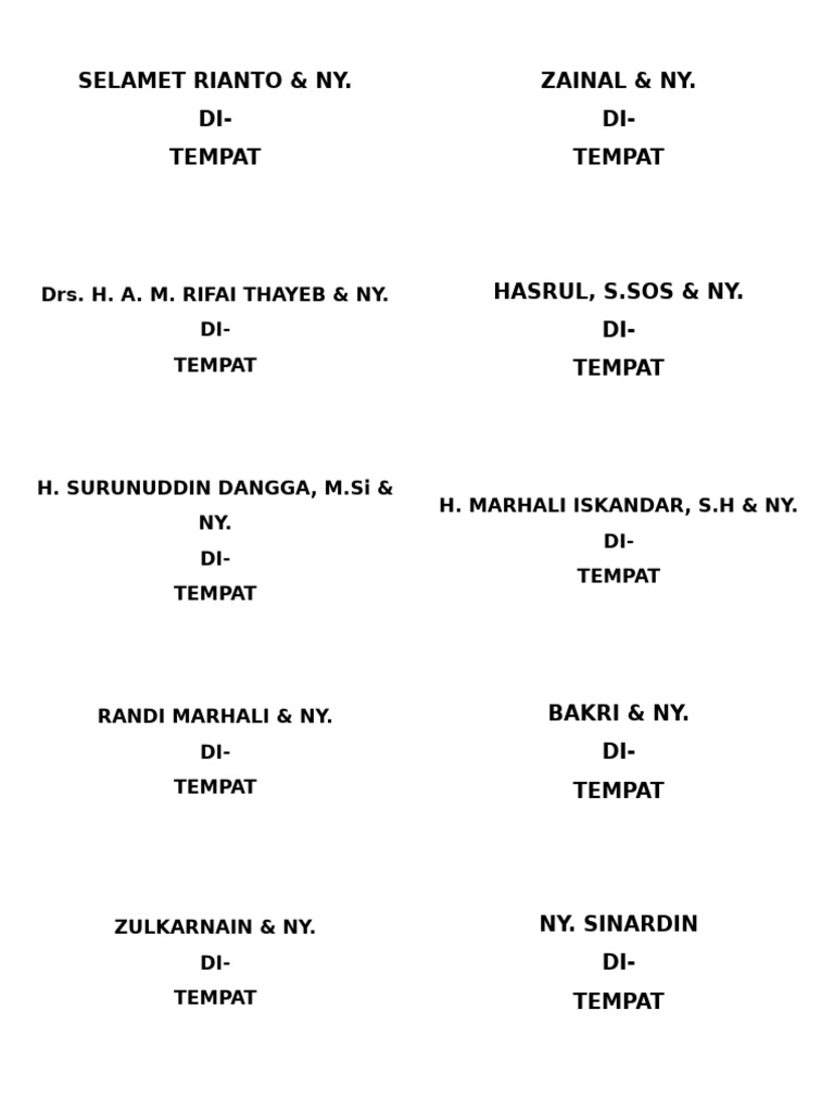 Undangan Nyonya Bobi | PDF