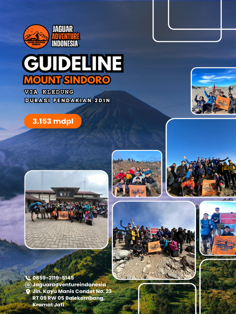 Pendakian Gunung Sindoro Via Kledung | PDF