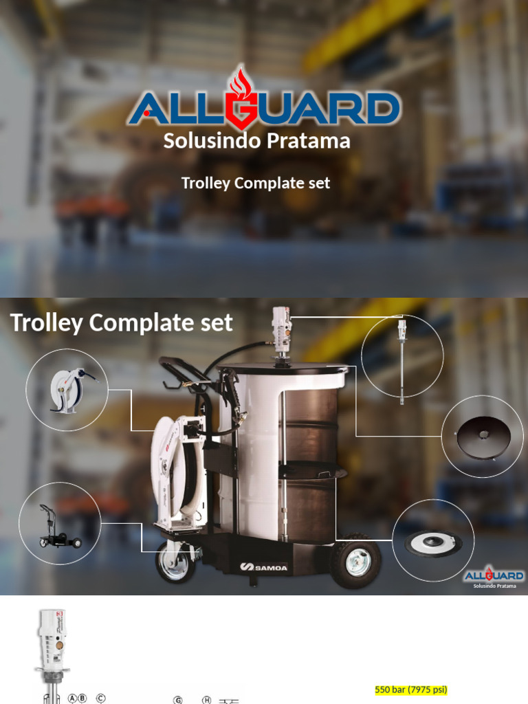 Presentasi Grease Trolly | PDF | Pump | Mechanical Engineering