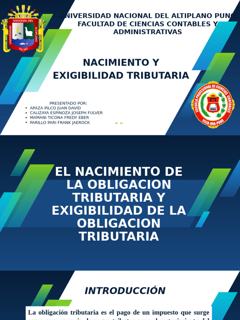 Nacimiento y Exigibilidad Trib. | PDF | Impuestos | Pagos