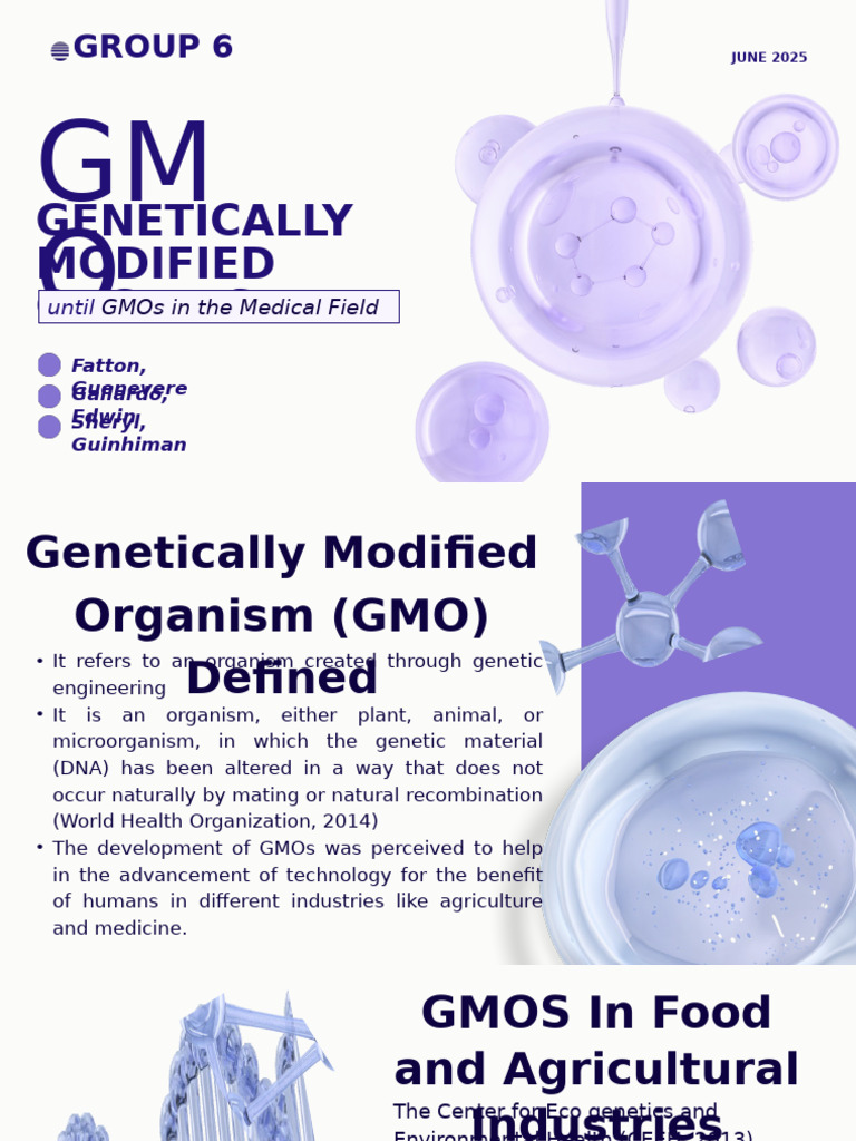 GMOs in Medicine: Benefits and Examples | PDF | Genetically Modified ...