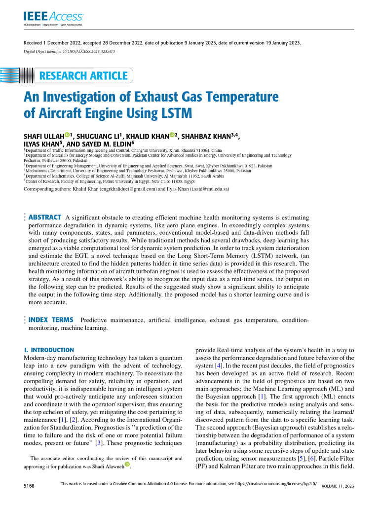 LSTM-Based EGT Prediction in Aircraft | PDF | Applied Mathematics