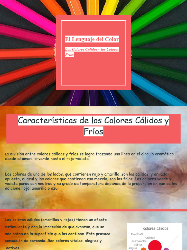 El Lenguaje Del Color Los Colores Cálidos y Los Colores Fríos | PDF ...