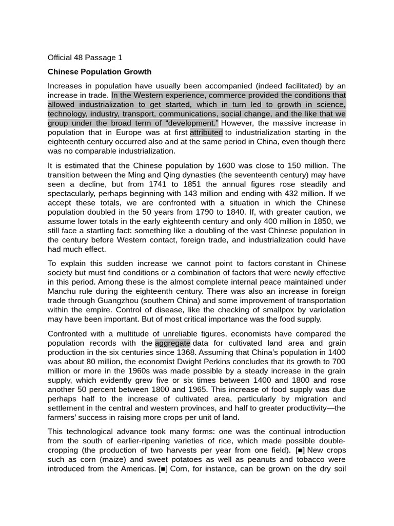 Official 48 Passage 1 | PDF | Agriculture | Maize