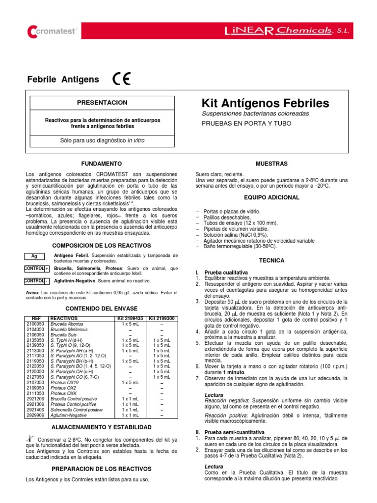 Antigenos Febriles | PDF