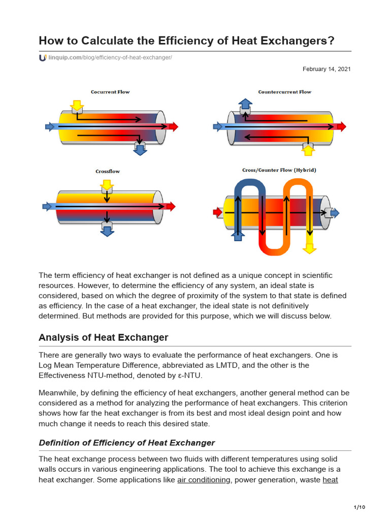Calculating Heat Exchanger Efficiency | PDF | Heat Exchanger | Heat