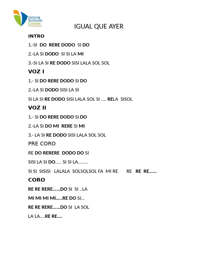 Igual Que Ayer Melodia para Flauta - 2 - 104547138 | PDF