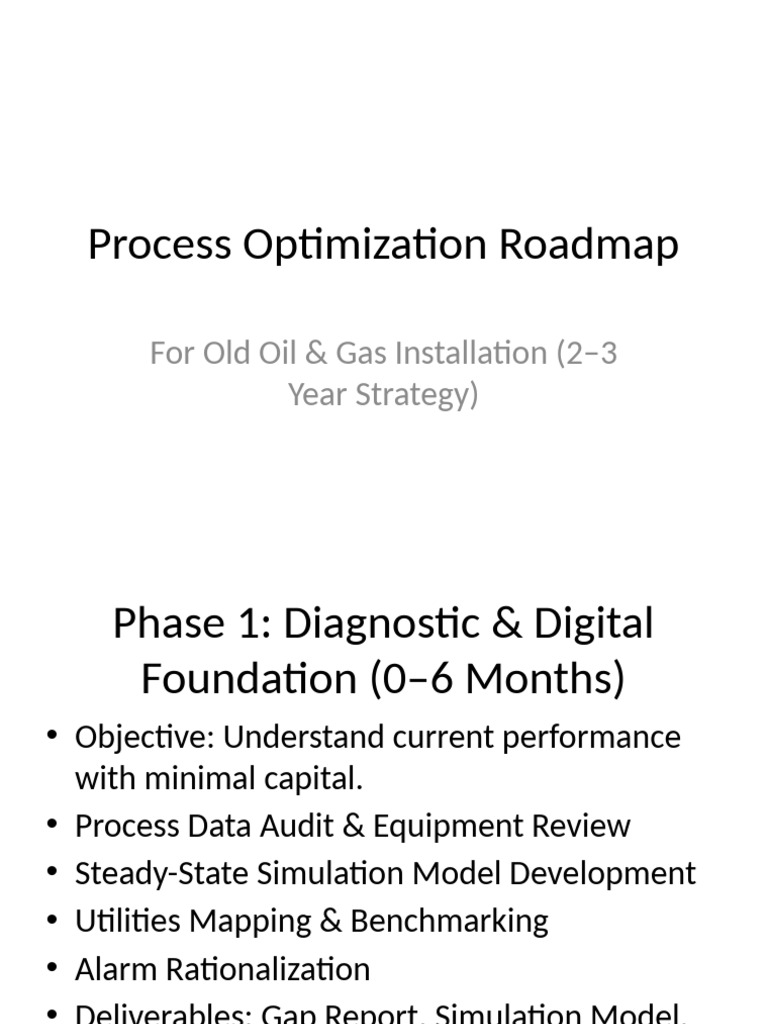 Process Optimization Roadmap OilGas | PDF