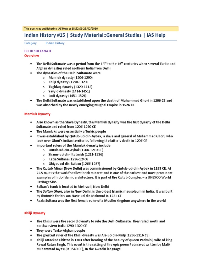 Indian History 15 | PDF | South Asia