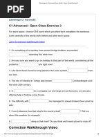 CAE C1 Open Cloze Exercise Guide | PDF