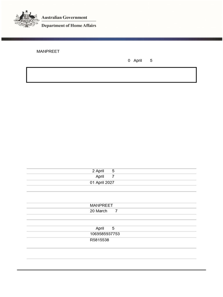 Manpreet Kaur Immi Grant Notiification | PDF | Employment | Travel Visa