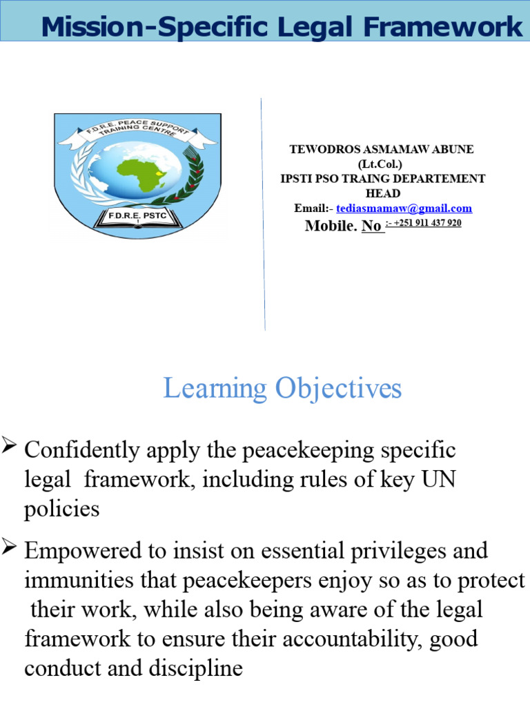 UN Peacekeeping Legal Framework Guide | PDF | Peacekeeping | United Nations